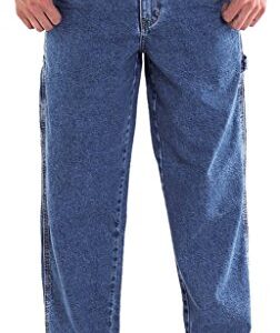 ROCXL Big & Tall Men's Carpenter Jeans (Medium Blue, 56 X 32)