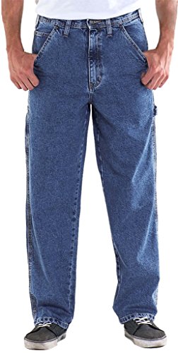 ROCXL Big & Tall Men's Carpenter Jeans (Medium Blue, 56 X 32)