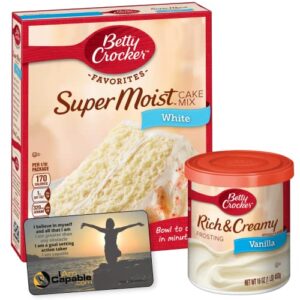 betty crocker white cake mix | vanilla frosting | 1 - i am capable magnet.