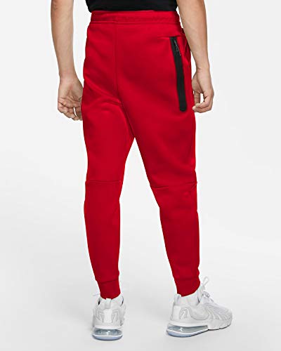 Nike mens Sportswear Tech Fleece Jogger, University Red/Black, Medium