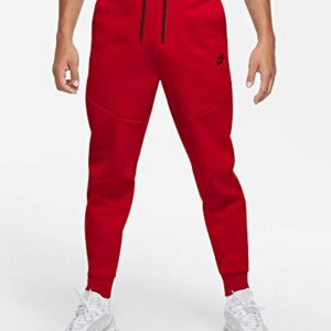 Nike mens Sportswear Tech Fleece Jogger, University Red/Black, Medium