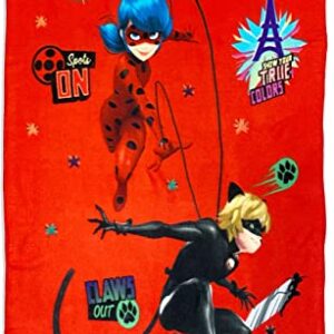 Zag Heroes Miraculous Fleece Throw Blanket (Red)