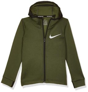 nike little boys dri-fit therma full zip logo hoodie (o(86e450-x34)/b, 7 years)