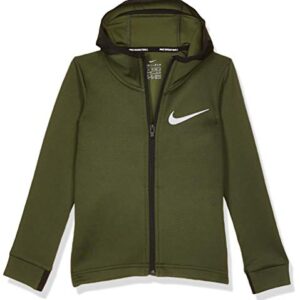 Nike Little Boys Dri-FIT Therma Full Zip Logo Hoodie (O(86E450-X34)/B, 7 Years)