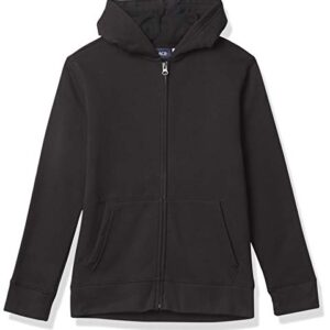 The Children's Place Boys' Uniform Zip Up Hoodie, Black, M (7/8)