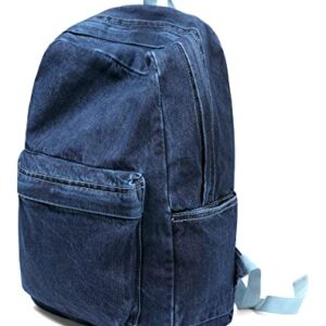 YunZh Denim Backpack Casual Style Lightweight Jeans Backpacks Classic Retro Travel Daypack