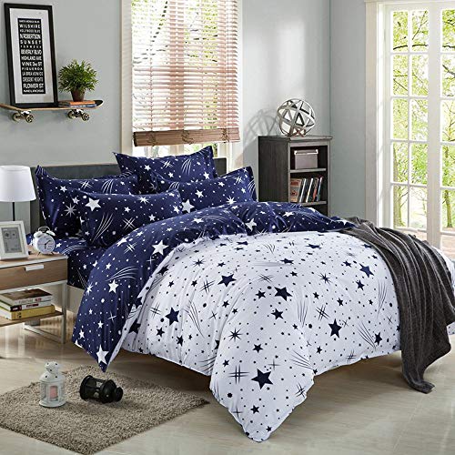 ZHH E-COMMERCE Kid's Mysterious Constellation Duvet Cover Twin Size and Stars Beding Set Queen Size with Bed Sheet for Bedroom Decor