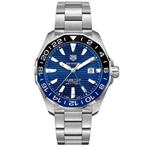 tag heuer aquaracer gmt blue dial men's watch way201t.ba0927