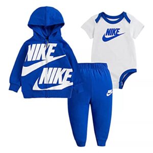 nike baby boys 3-piece jacket set - game royal (6 months) blue