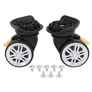 RiToEasysports 1 Pair Universal Mute Luggage Suitcase Wheels Replacement with Brake for Suitcase Parts