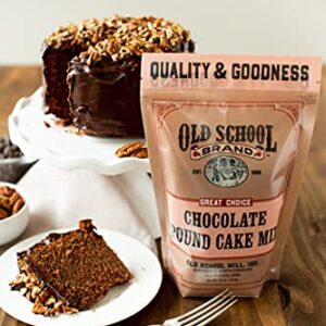 Old School Brand Chocolate Pound Cake Mix - 16 Oz - Makes a Tasty One Pound Loaf Cake!