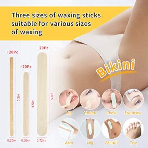 Waxing Kit Wax Warmer for Hair Removal at Home Waxing Kit for Women Include Milk Wax Beans & Waxing Sticks & Wax Warmer Collars