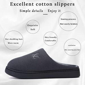 landeer Women's and Men's Memory Foam Slippers Casual House Shoes (DarkGray,Women7-8/Men5-6)