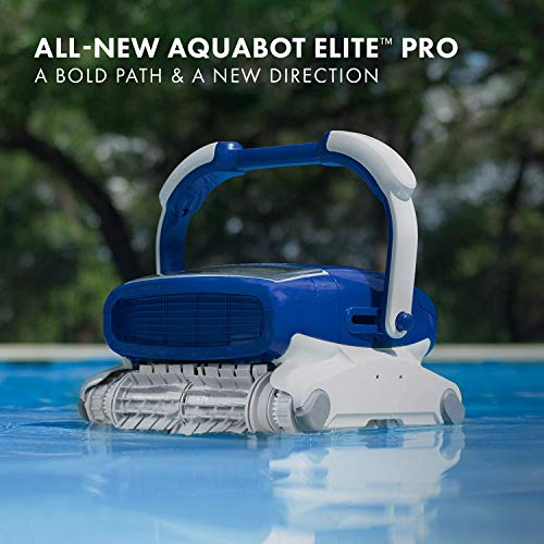 Aquabot Elite Pro Robotic Pool Cleaner with Bluetooth, Massive Top-Load Cartridge Filters, Dual Brushes, and App