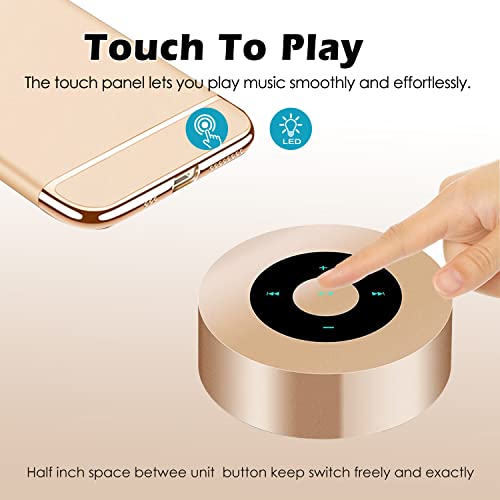 YIDAOYI LED Touch Play Bluetooth Speaker Portable Wireless Speakers with HD Sound / 12-Hour Playtime/Bluetooth 5.0 / Micro SD Support, for iPhone/ipad/Samsung/Tablet/Laptop/Notebook (Gold)