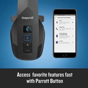 BlueParrott B350-XT Noise Cancelling Bluetooth Headset - Updated Design with Industry Leading Sound & Improved Comfort, Hands-Free Headset w/ Expanded Wireless Range & IP54 Rated Protection (Renewed)