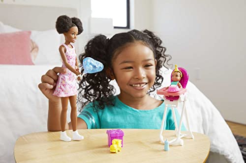 Barbie Skipper Babysitters Inc. Dolls & Playset with Babysitting Skipper Doll, Color-Change Baby Doll, High Chair & Party-Themed Accessories for Kids 3 to 7 Years Old