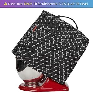 NICOGENA Stand Mixer Cover Compatible with KitchenAid 5/4.5Quart Tilt Head, Dust Cover with Zipper Pocket for Accessories, Lantern Black