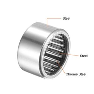 uxcell HK2216 Needle Roller Bearings 22mm Bore 28mm OD 16mm Width Chrome Steel Open End 2pcs