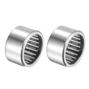 uxcell hk2216 needle roller bearings 22mm bore 28mm od 16mm width chrome steel open end 2pcs