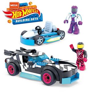 Hot Wheels Mega Construx Track Ripper and Kart Construction Set, Building Toys for Kids 5 Years and Up