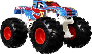 hot wheels monster trucks oversized race ace 1:24 scale die-cast toy truck