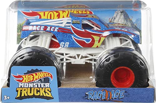 Hot Wheels Monster Trucks Oversized Race Ace 1:24 Scale Die-Cast Toy Truck