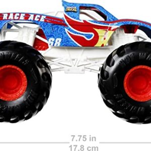 Hot Wheels Monster Trucks Oversized Race Ace 1:24 Scale Die-Cast Toy Truck