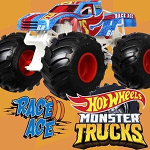 Hot Wheels Monster Trucks Oversized Race Ace 1:24 Scale Die-Cast Toy Truck