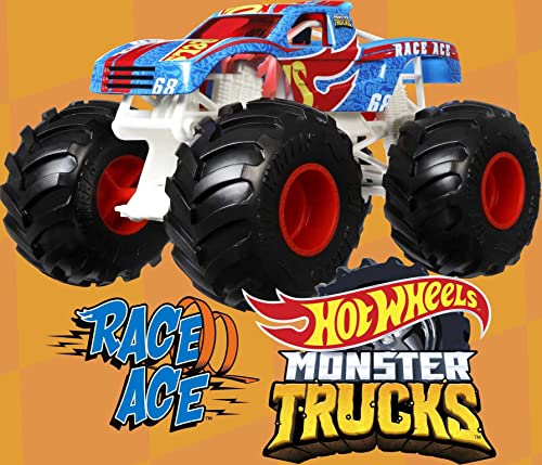 Hot Wheels Monster Trucks Oversized Race Ace 1:24 Scale Die-Cast Toy Truck