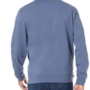 Amazon Essentials Men's Lightweight French Terry Full-Zip Mock Neck Sweatshirt, Indigo, Large