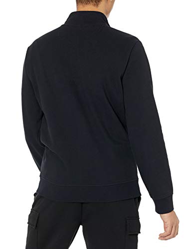 Amazon Essentials Men's Lightweight French Terry Full-Zip Mock Neck Sweatshirt, Black, Medium