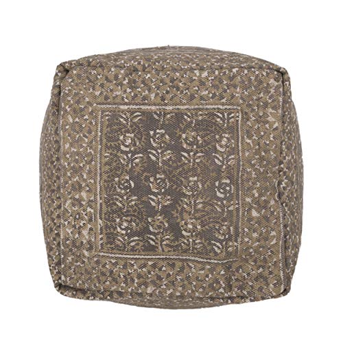 Christopher Knight Home Pouf, Taupe + Gold