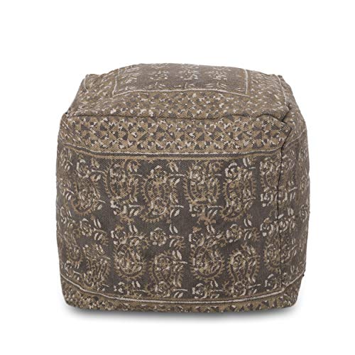 Christopher Knight Home Pouf, Taupe + Gold