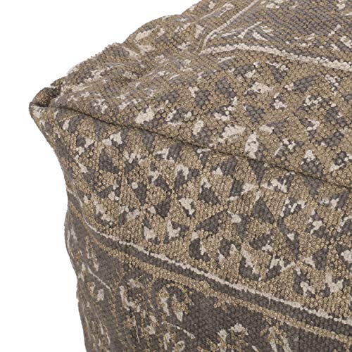 Christopher Knight Home Pouf, Taupe + Gold