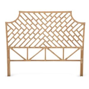 kouboo rattan chippendal headboard, california king size, handmade, bedroom furniture, bohemian decor, headboard, natural