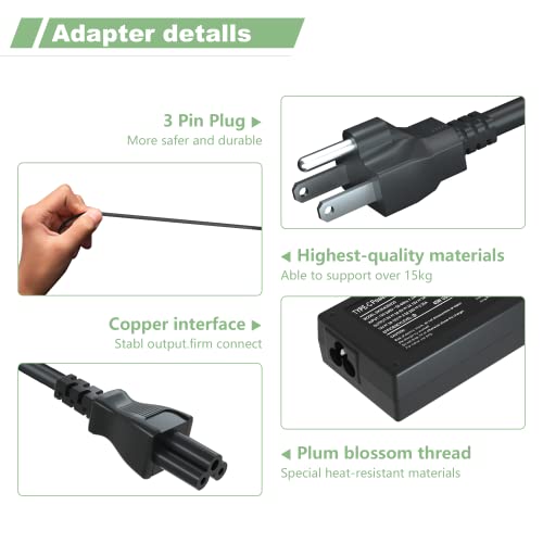 65W Laptop Charger for HP Pavilion x360 11 13 15, Envy x360 13 15 17, 15-f111dx 15-f211wm 15-f233wm 15-f278nr 15-r052nr 15-r132wm Power Cord 19.5V 3.33A Charging Cord