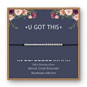 friendship gifts morse code bracelet, 925 sterling silver gifts for friends friend gifts for women u got this morse code bracelet for women birthday gifts for friends female friendship bracelet