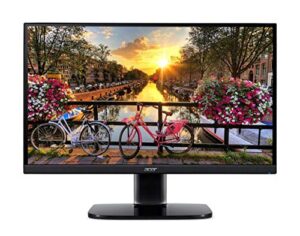 acer ka272u biipx 27” wqhd 2560 x 1440 ips zero-frame monitor with 75hz refresh rate and amd radeon freesync technology (display port & 2 x hdmi 1.4 ports) black