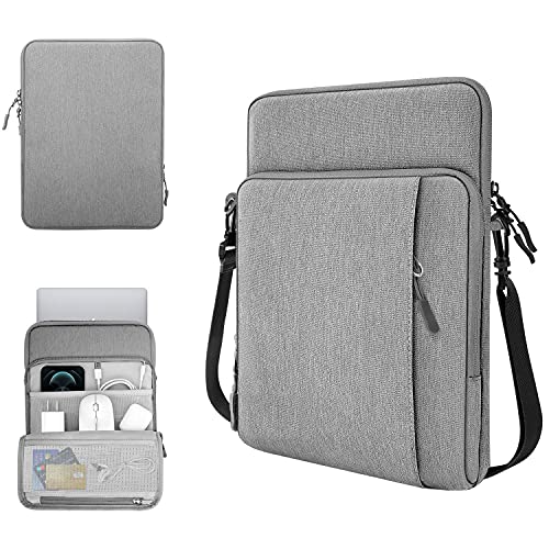 TiMOVO 13.3-14" Laptop Sleeve Case Carrying Bag with Pockets for Surface Pro 9/8/X, MacBook Air 2022-2018, MacBook Pro M2 14" /13" M2/M1 Pro/M1 Max 14.2 2023-2021, Galaxy Tab S9+/S8+ 12.4",Light Gray