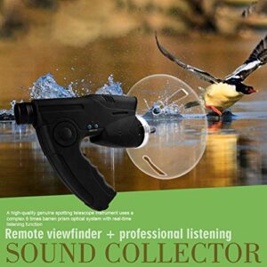 GEZICHTA Parabolic Sound Collecting Dish Bionic Ear Mobile Device, 8X Monocular Sound Amplifier for Long Distance Listening Birds and Wildlife