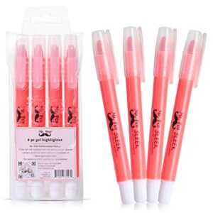 Mr. Pen No Bleed Gel Highlighter, Bible Highlighters, Pink, Pack of 4