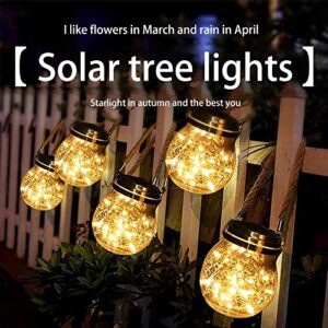 UYBAG Solar Lamp 3 Pack Mason Jar Solar Lights IP65 Waterproof Solar Lantern Garden Solar Garden Hanging Lanterns for Garden, Balcony, Yard, Path, Fence Decoration