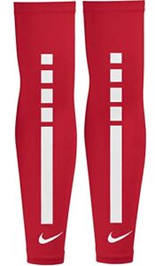 nike basketball adult elite uv sleeves 2.0 red/white large/x-large