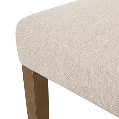 Christopher Knight Home Kuna Contemporary Upholstered Dining Chair (Set of 2), Beige, Weathered Brown