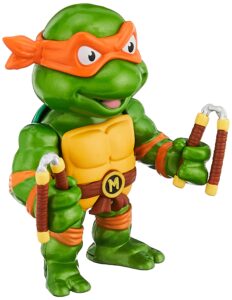 jada toys teenage mutant ninja turtles 4 michelangelo die-cast figure, toys for kids and adults, orange, 31848