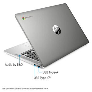 HP Chromebook 14-inch FHD Laptop, Intel Celeron N4000, 4 GB RAM, 32 GB eMMC, Chrome (14a-na0050nr, Mineral Silver) (Renewed)