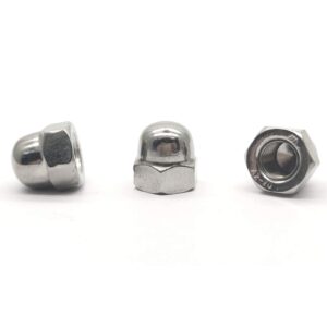 m10x1.0mm 304 stainless steel fine thread hex acorn cap nuts decorative nut caps 5pcs