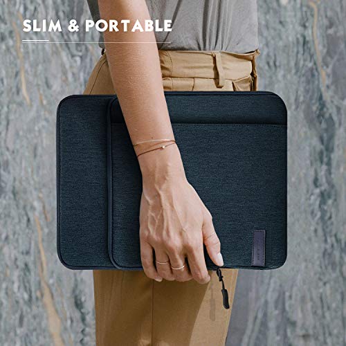 MoKo Laptop Sleeve Bag for 13.3-14 Inch, Notebook Carrying Case with Pocket Fits MacBook Pro M2 14" /13" M2/M1 Pro/M1 Max 14.2 2023-2021/Air 13.6" M2 2022, Surface Pro 9/8 13", Indigo