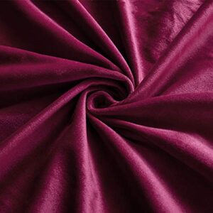 GIGIZAZA Velvet Wine Red Thermal Curtain 63 inch Long,Burgundy Black Out Darkening Curtains for Living Room Bed Room,Set of 2 Panel Light Blocking